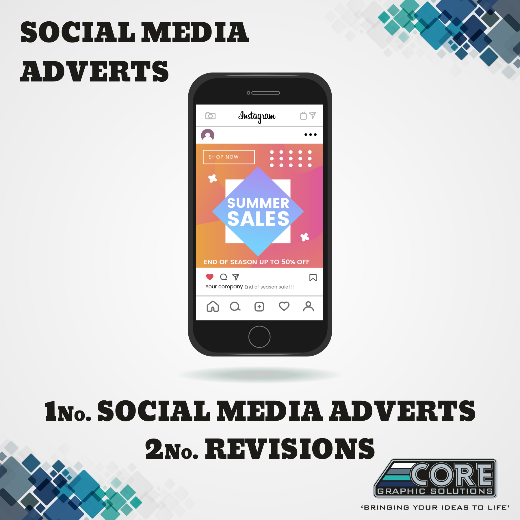 Social Media Advert Design | Core Graphic Solutions | Manchester