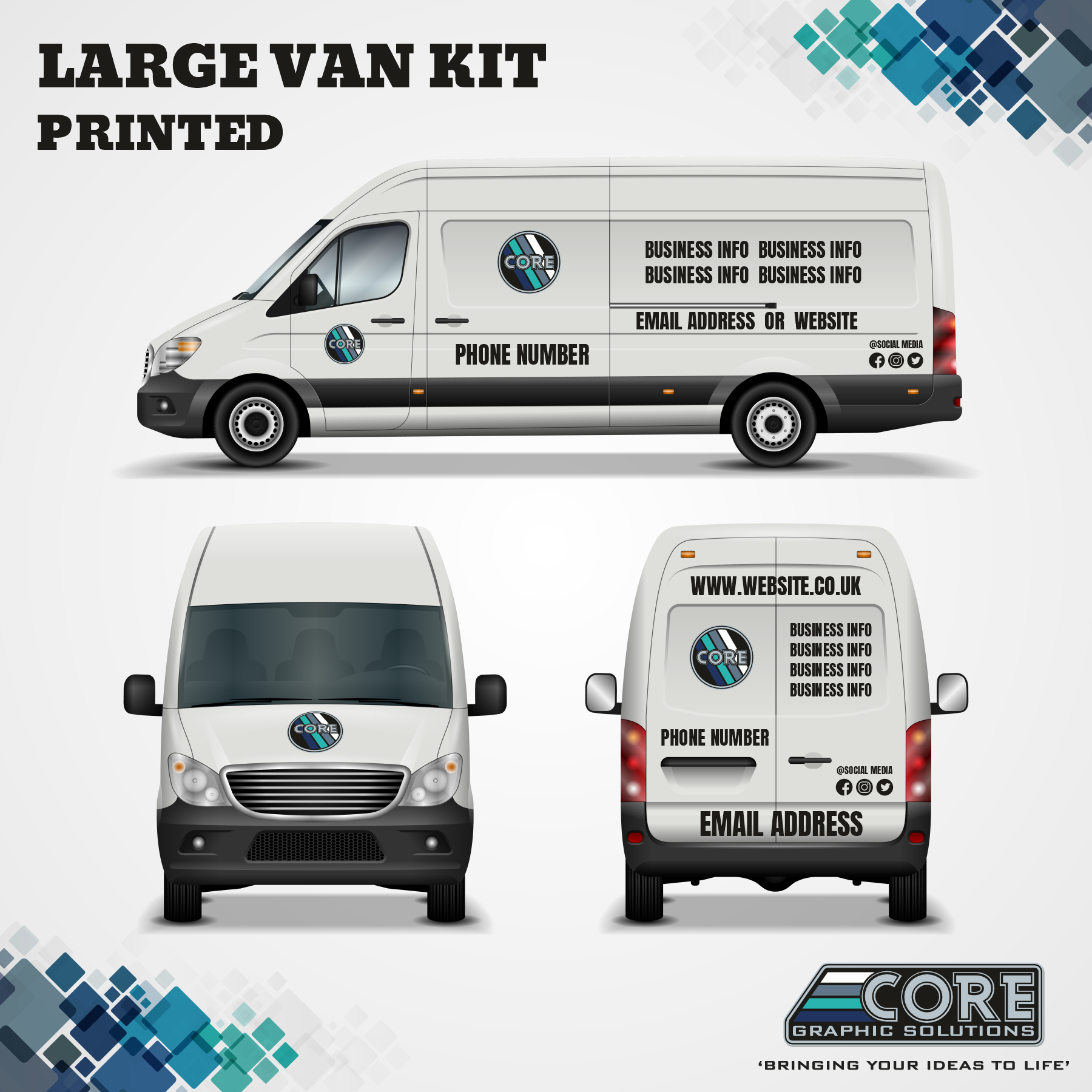 Large Van Printed Signs | Core Graphic Solutions | Manchester